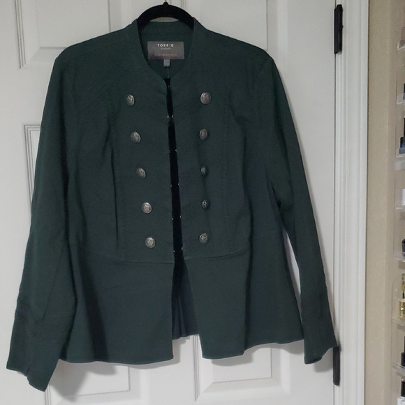 torrid | Jackets & Coats | Torrid Womens Dark Green Doublebreasted ...